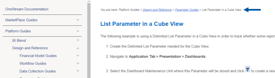 How to Use the OneStream Documentation Set